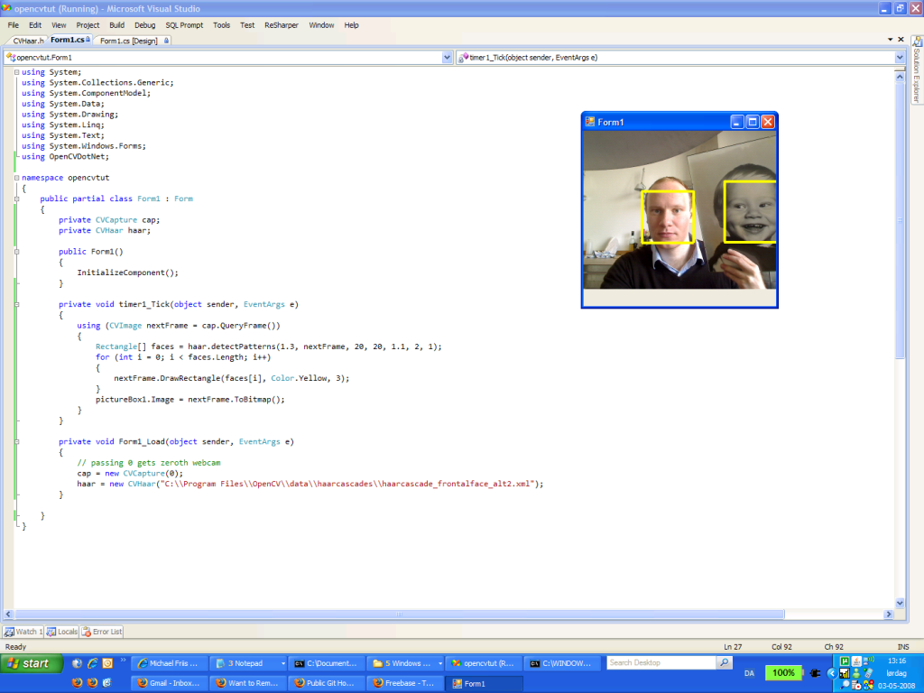 Facedectection in C# with less than 50 LoC – Michael Friis' Blog